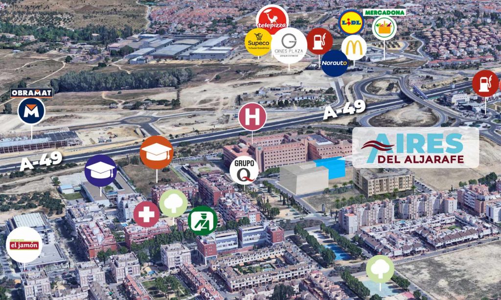 Cómo llegar a Aires del Aljarafe | Ubicación de la Promoción en Bormujos